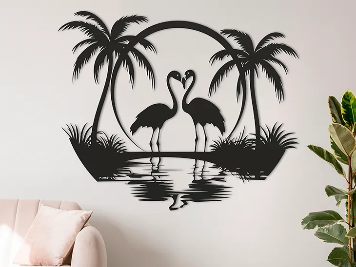 Sunset Flamingos by Leonid Babarinow | Download free STL model ...
