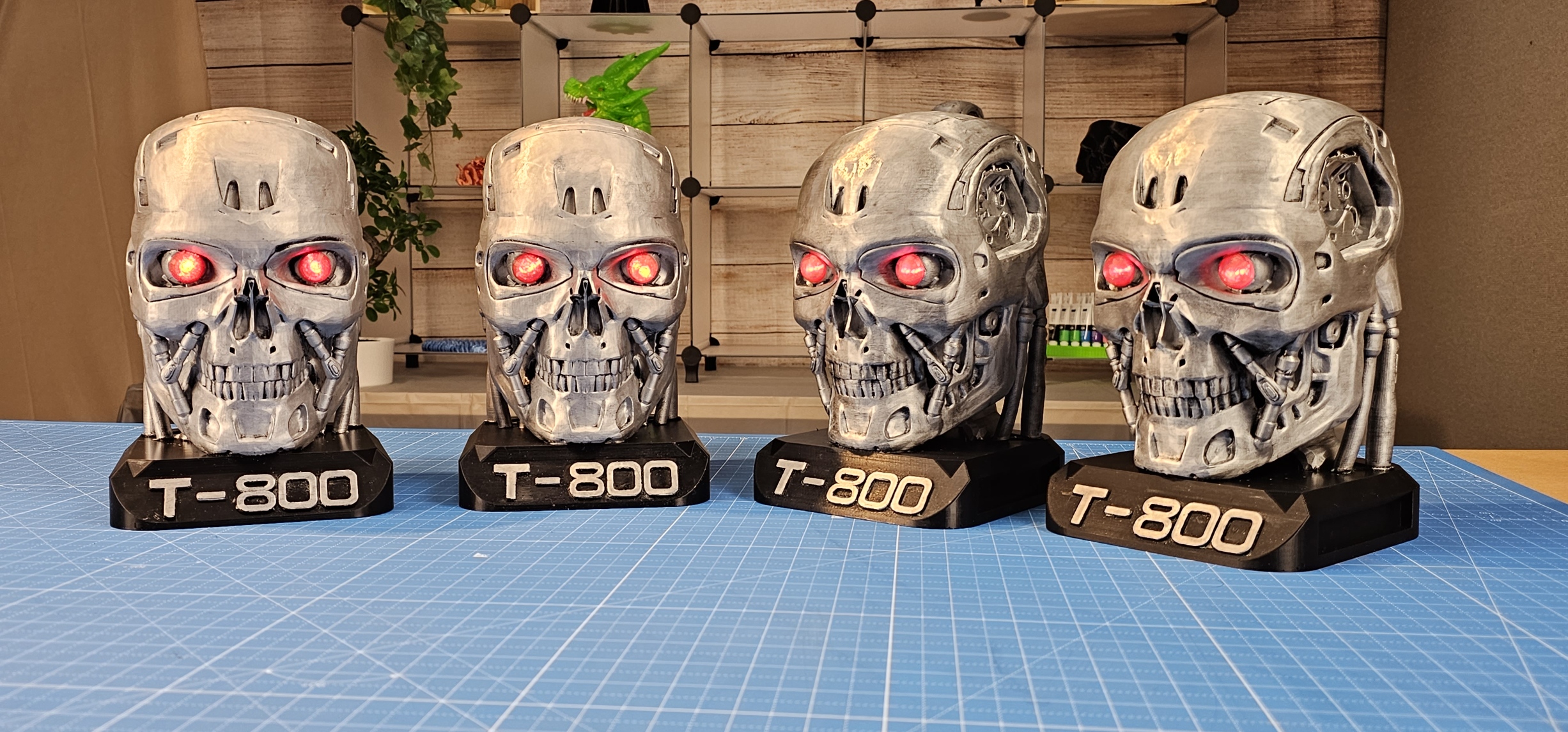 Terminator Head with LED Lights in Eyes. by SKSVideoguy | Download free ...