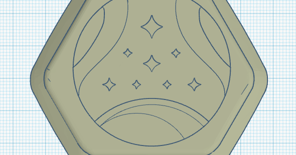 ATMOS starfield flag logo por eyal yonai | Descargar modelo STL ...