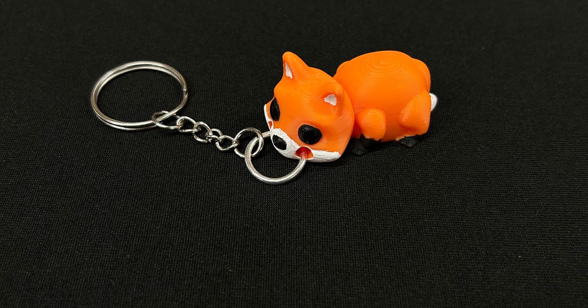 Fox Keychain by Built_Over_Bot | Printables Store