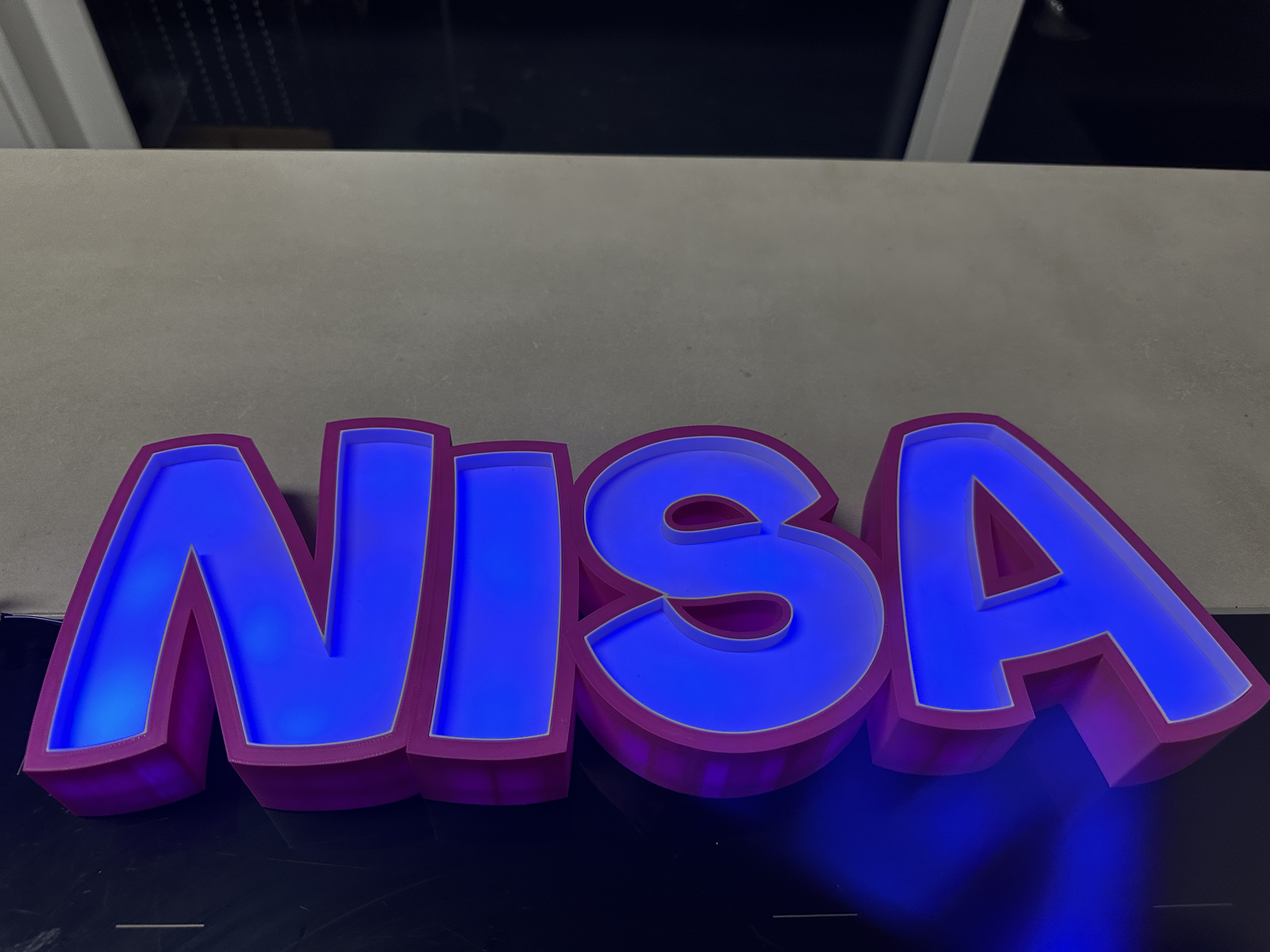 NISA LED- Namenslampe (Name lamp) by Tomsen | Download free STL model ...