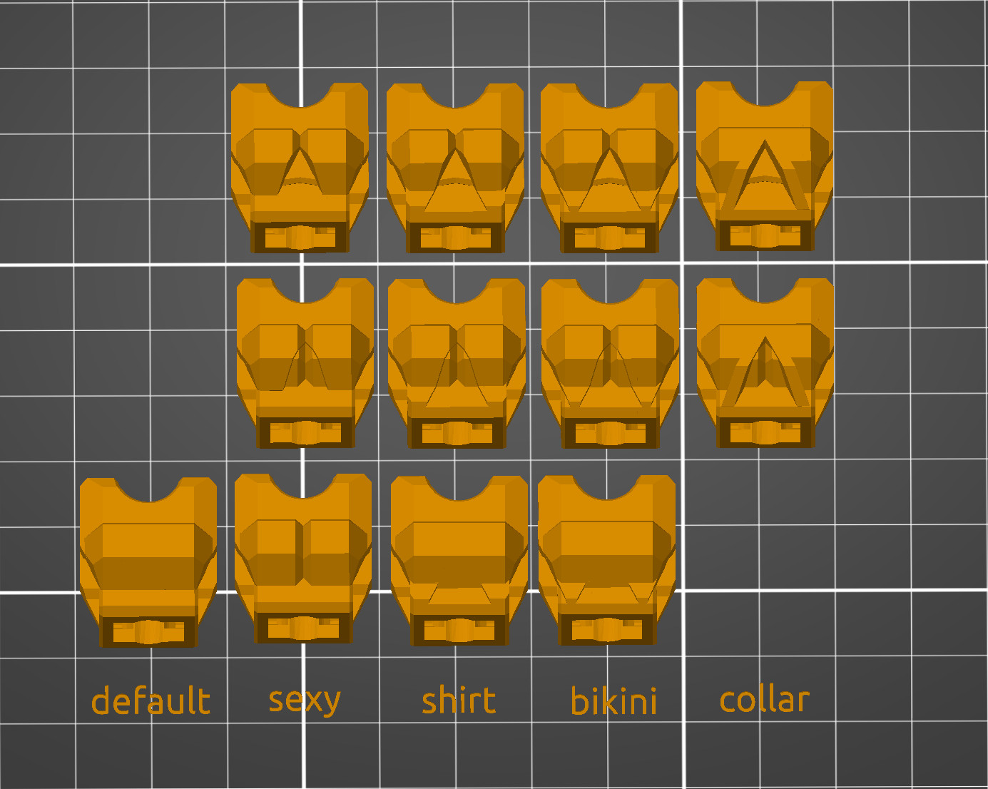 DUMMY 13 - Female body set (12 variants) by Mici | Download free STL ...