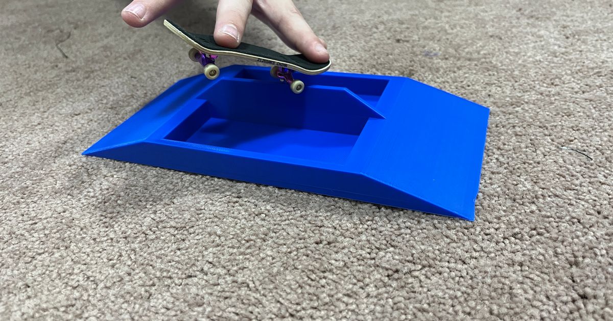 Fingerboard Ramp with rail, gap, and planter by skivvie | Download free ...