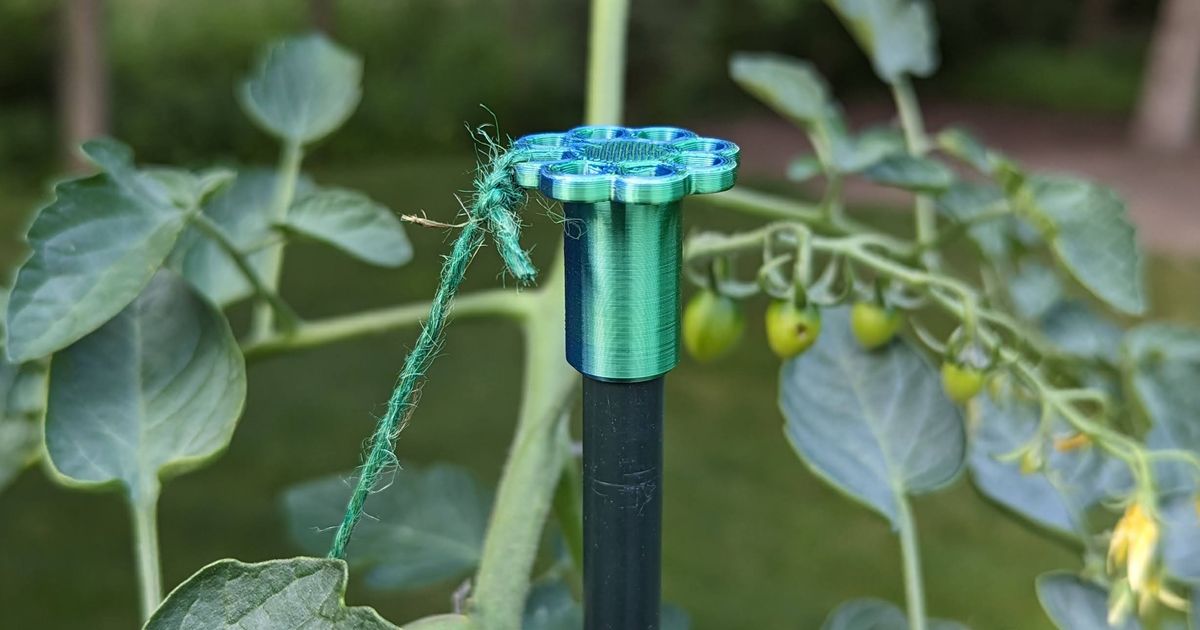 Plant Stake Caps and Clips by RyansBuilds | Download free STL model ...