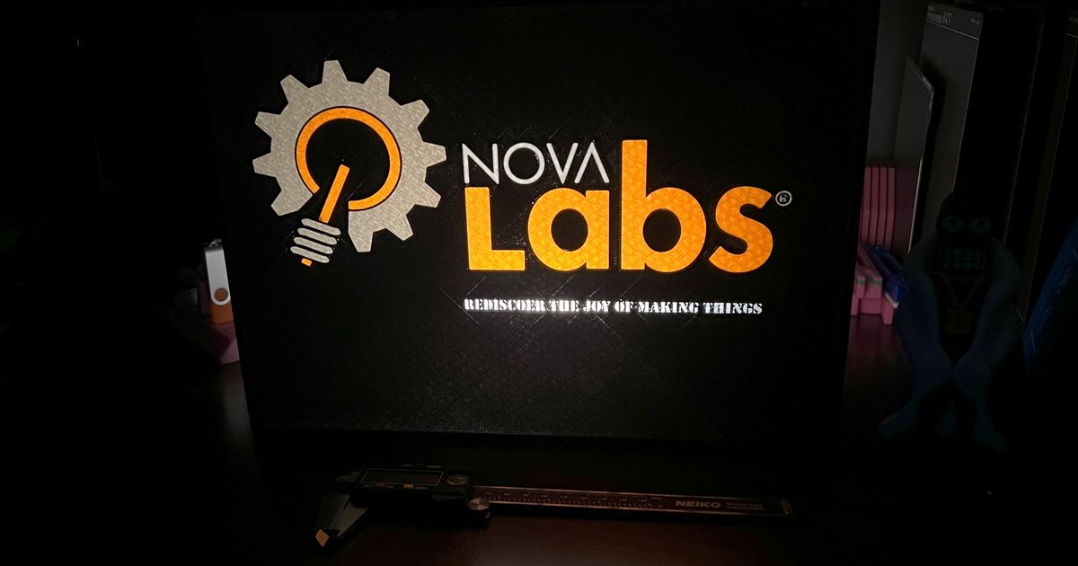 NovaLabs Maker Space in Fairfax VA - Logo by TheKidFromCrumlin | Download free STL model ...