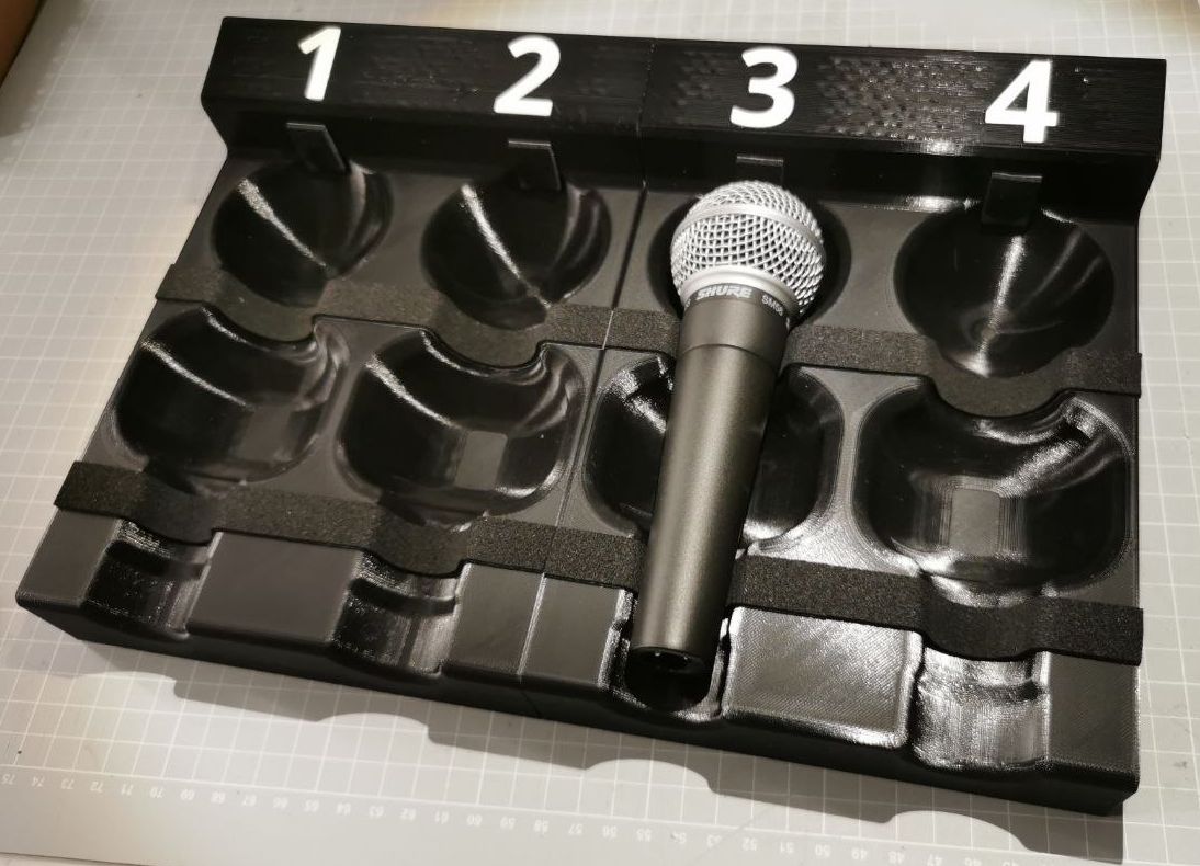 Shure SM58 Stage Microphone Floor Tray by sternli27 | Download free STL ...