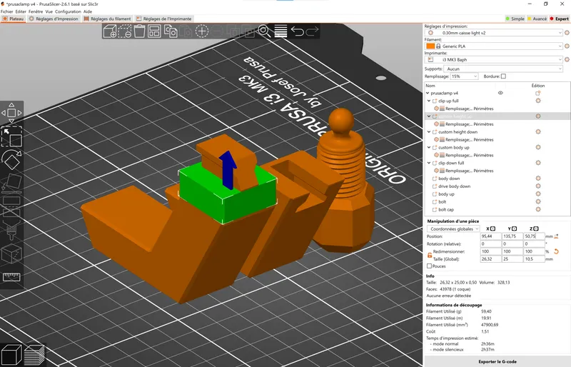 PETG Prusament Clamp customizable by baph | Download free STL model ...