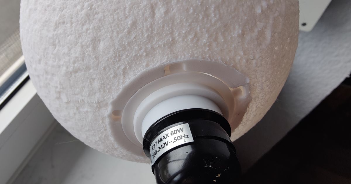 Ikea Lamp Threaded Lock Ring Remix for Lithophane lamp by lepo ...