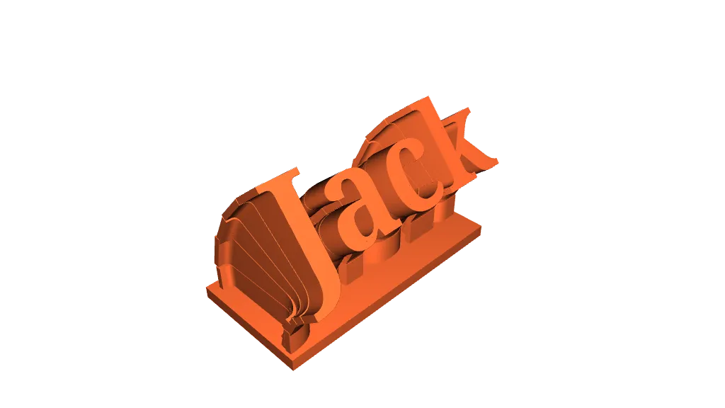 nameplate: Jack by Kdesings | Download free STL model | Printables.com