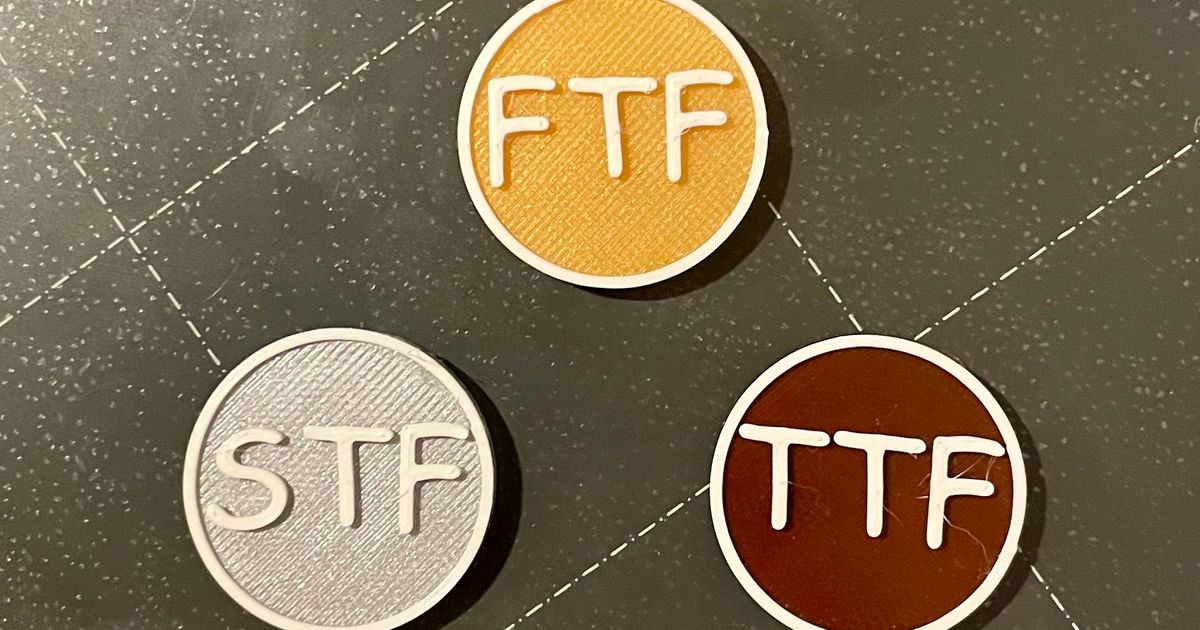 Geocache coin - FTF - STF - TTF by Voenkie | Download free STL model ...