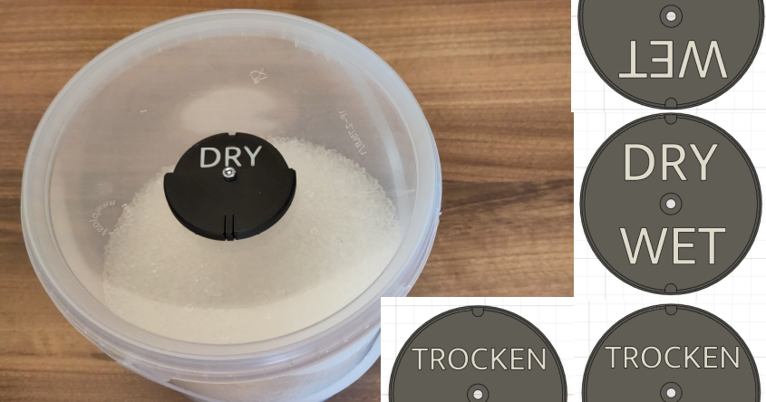 Wet / Dry tag sign (+Deutsch Trocken / Feucht) by LittleJoeMuc ...
