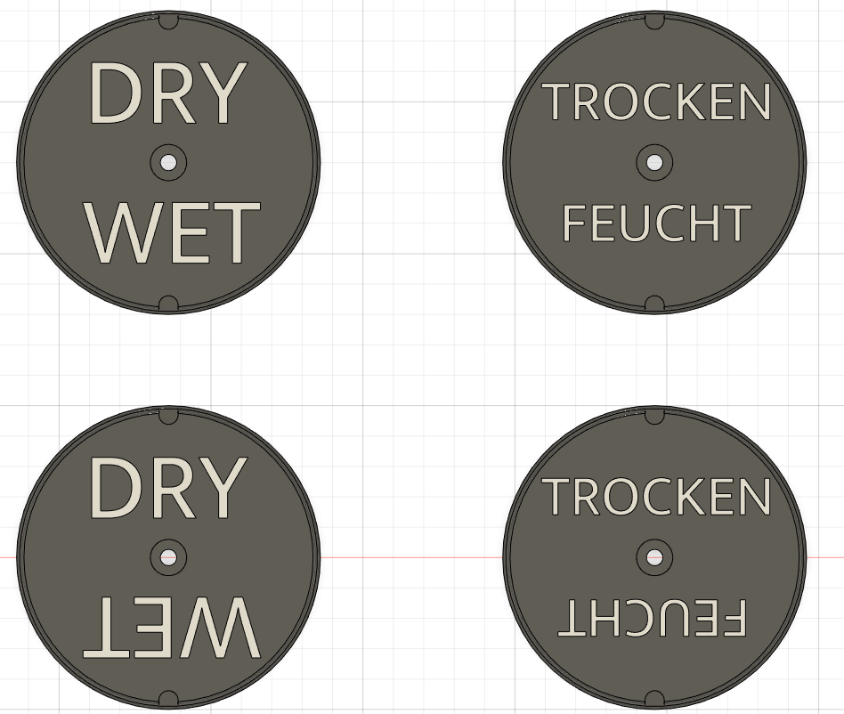 Wet / Dry tag sign (+Deutsch Trocken / Feucht) by LittleJoeMuc ...