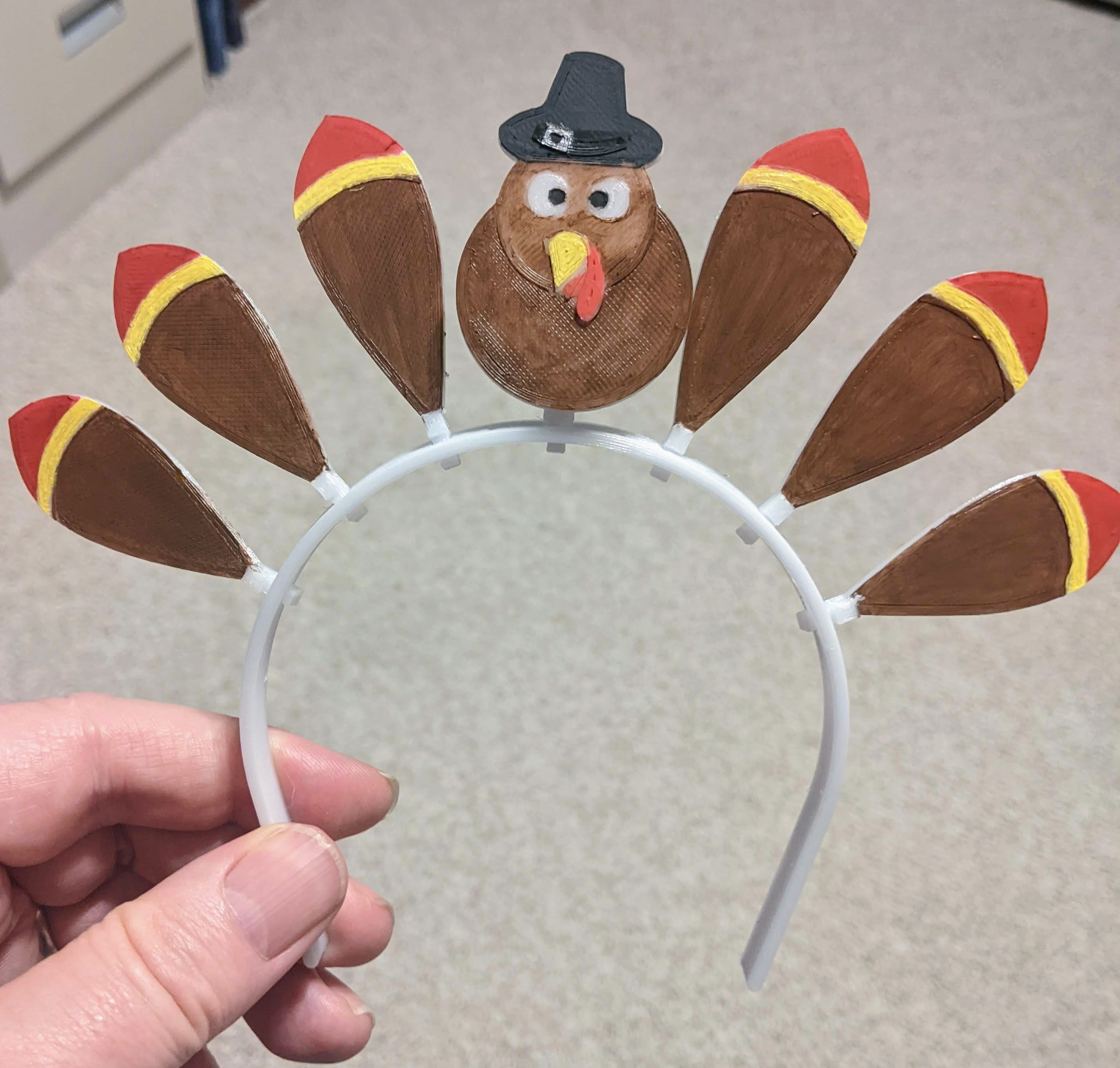 Thanksgiving Turkey Headband (Doll-sized) by Mark Hall | Download free ...