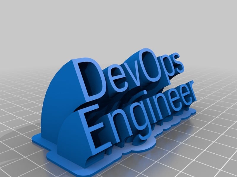 DevOpsEngineer 2-line name plate by idona | Download free STL model ...
