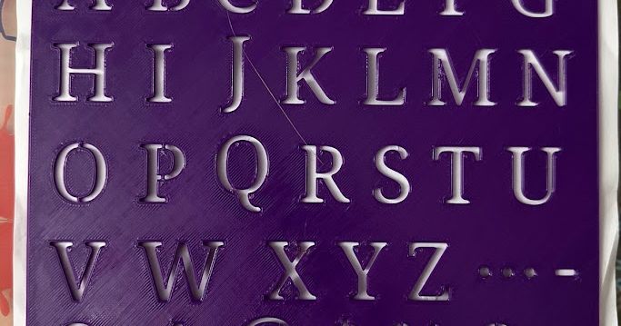 Stencil - Schablone ABC - Updated by idona | Download free STL model ...