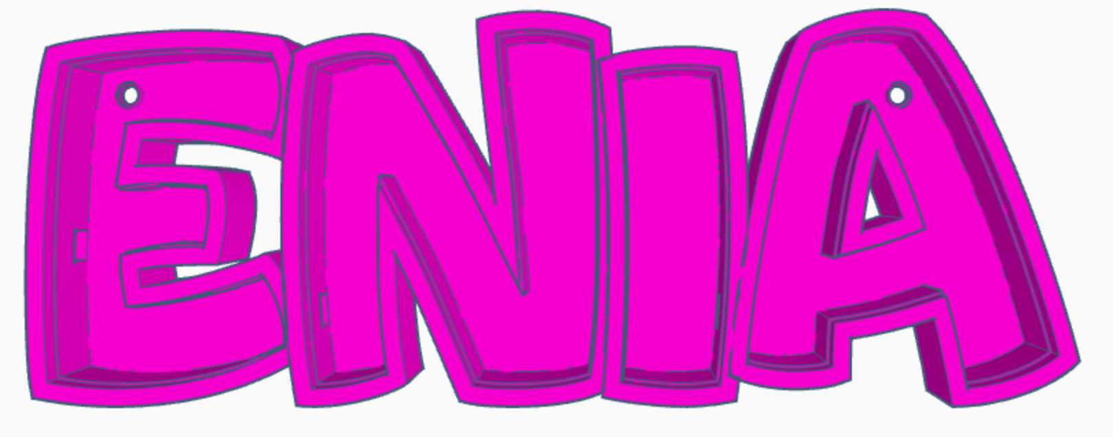 ENIA LED- Namenslampe (Name lamp) by Tomsen | Download free STL model ...