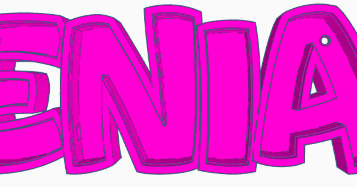 ENIA LED- Namenslampe (Name lamp) by Tomsen | Download free STL model ...