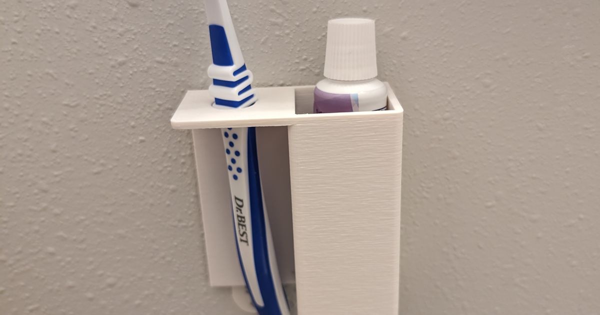 Toothbrush and Toothpaste holder by KFWoeltje | Download free STL model ...