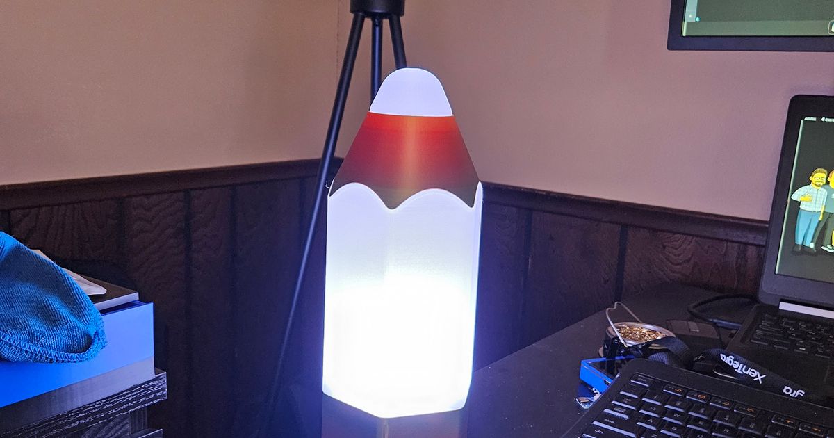 WLED Colorful Pencil Lamp by Commputethis | Download free STL model ...