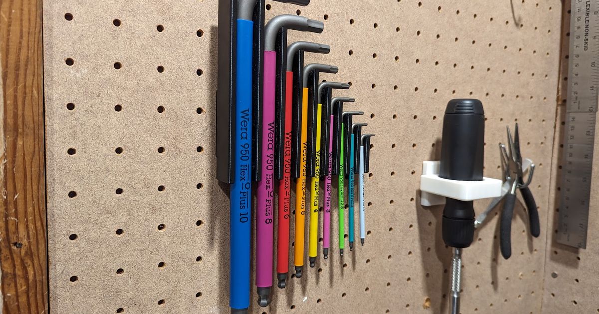Pegboard Wera Hex Key Set by colin725 | Download free STL model ...