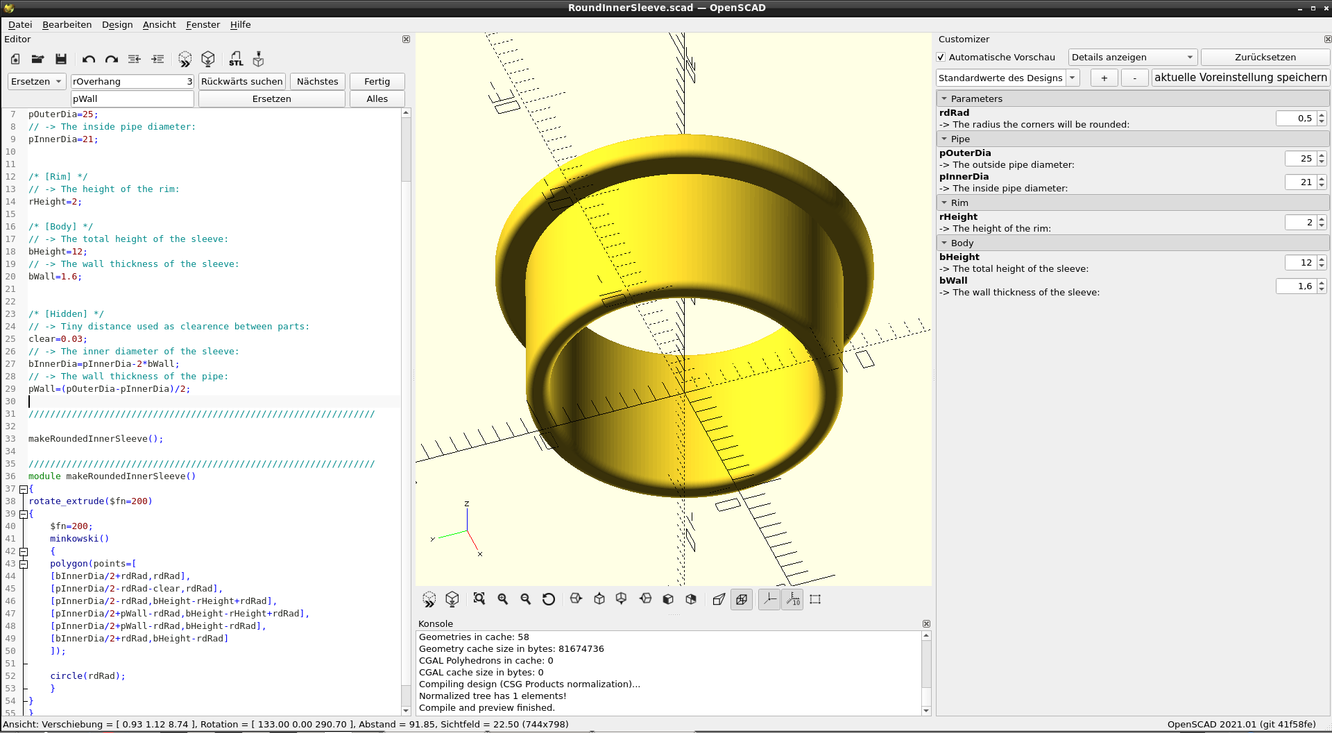 Parametric Conduit Bushing by quirxi | Download free STL model ...
