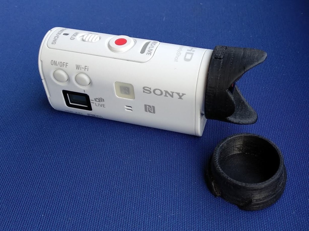 Sony HDR Lens Hood & Cap by Macrony | Download free STL model ...