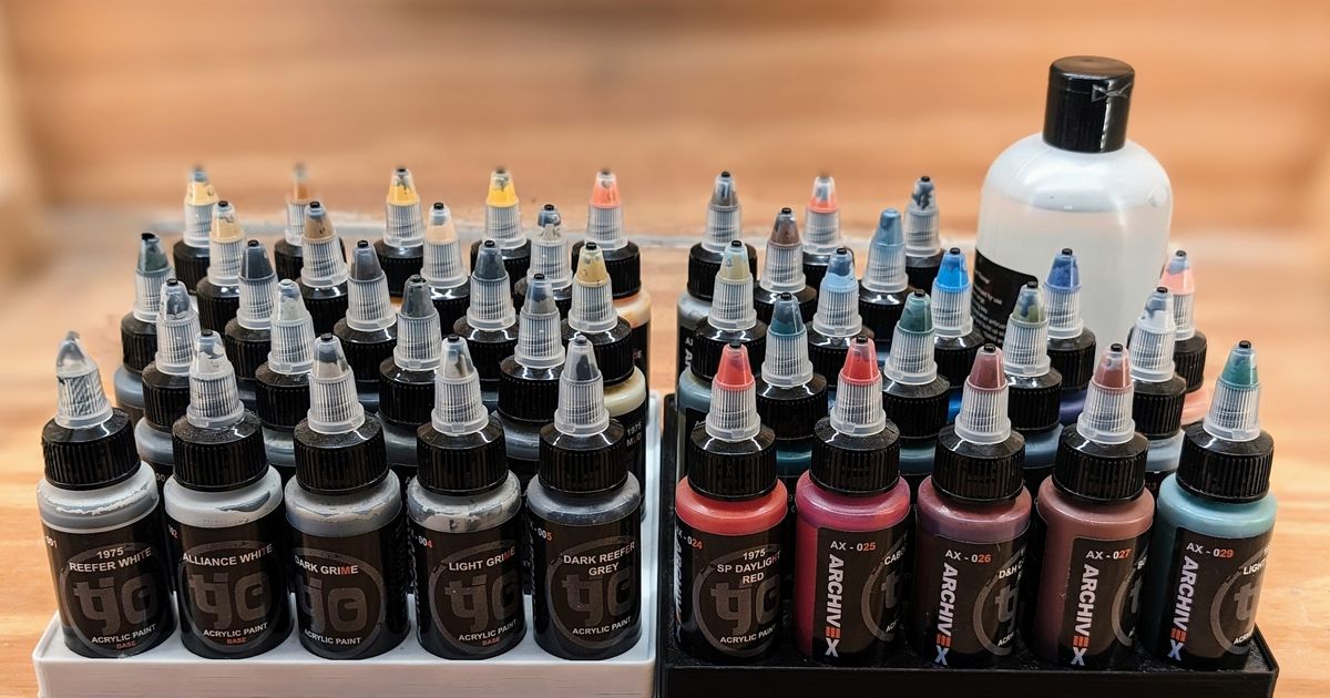 Parametric Gridfinity Paint Rack with Offset Rows par Casyl ...