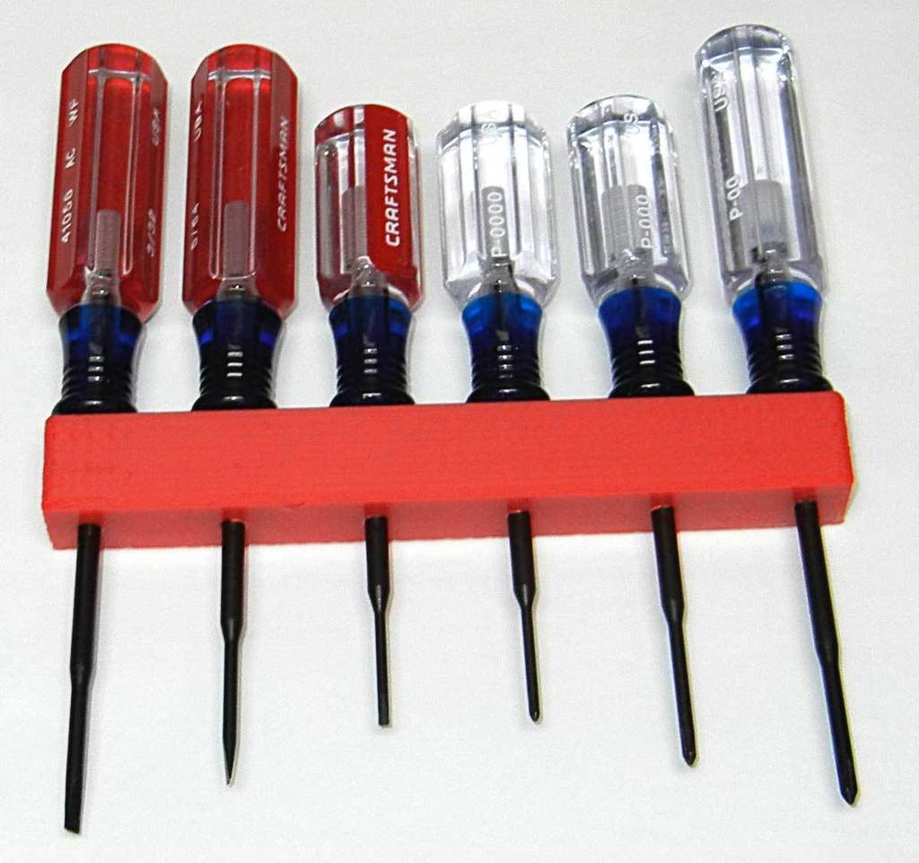 6 piece Craftsman Mini Jeweler Screwdrivers set holder with three 10x2 ...
