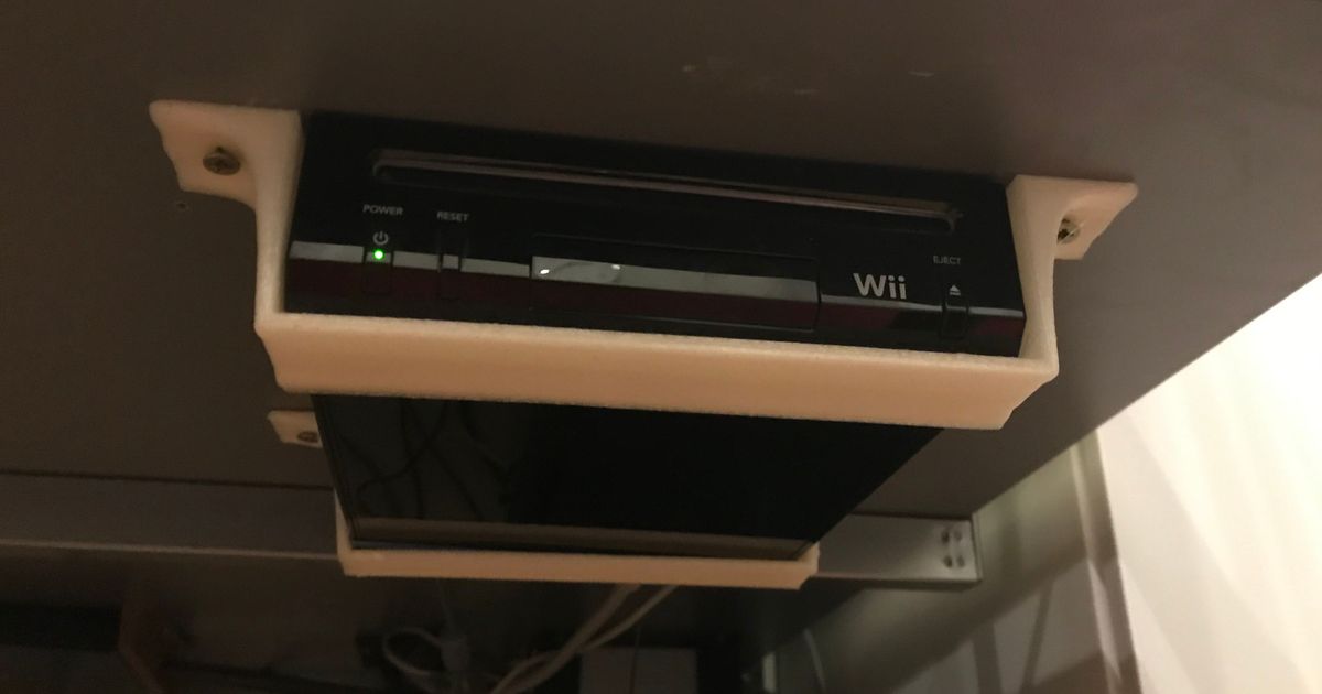 Wii Under Desk Holder by decoo | Download free STL model | Printables.com