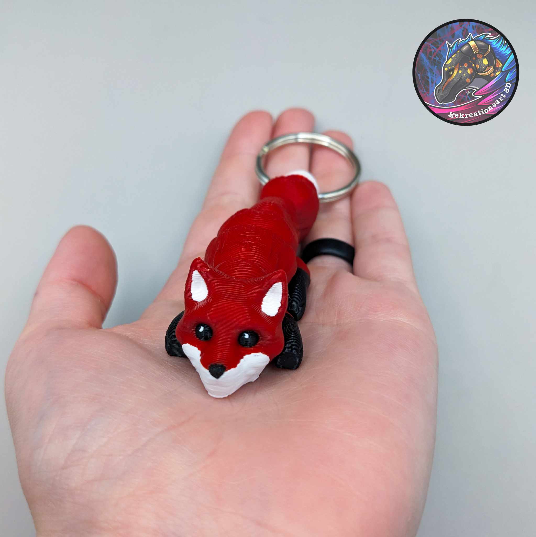 Baby Flexi Fox Keychain by Kekreations | Printables Store