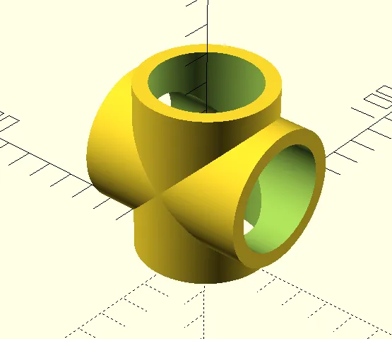 Parametric n-way (0-6 way) pipe fitting by lrissman | Download free STL model | Printables.com