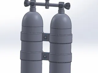 Dual Scuba Tanks by Makers Workshop | Download free STL model ...