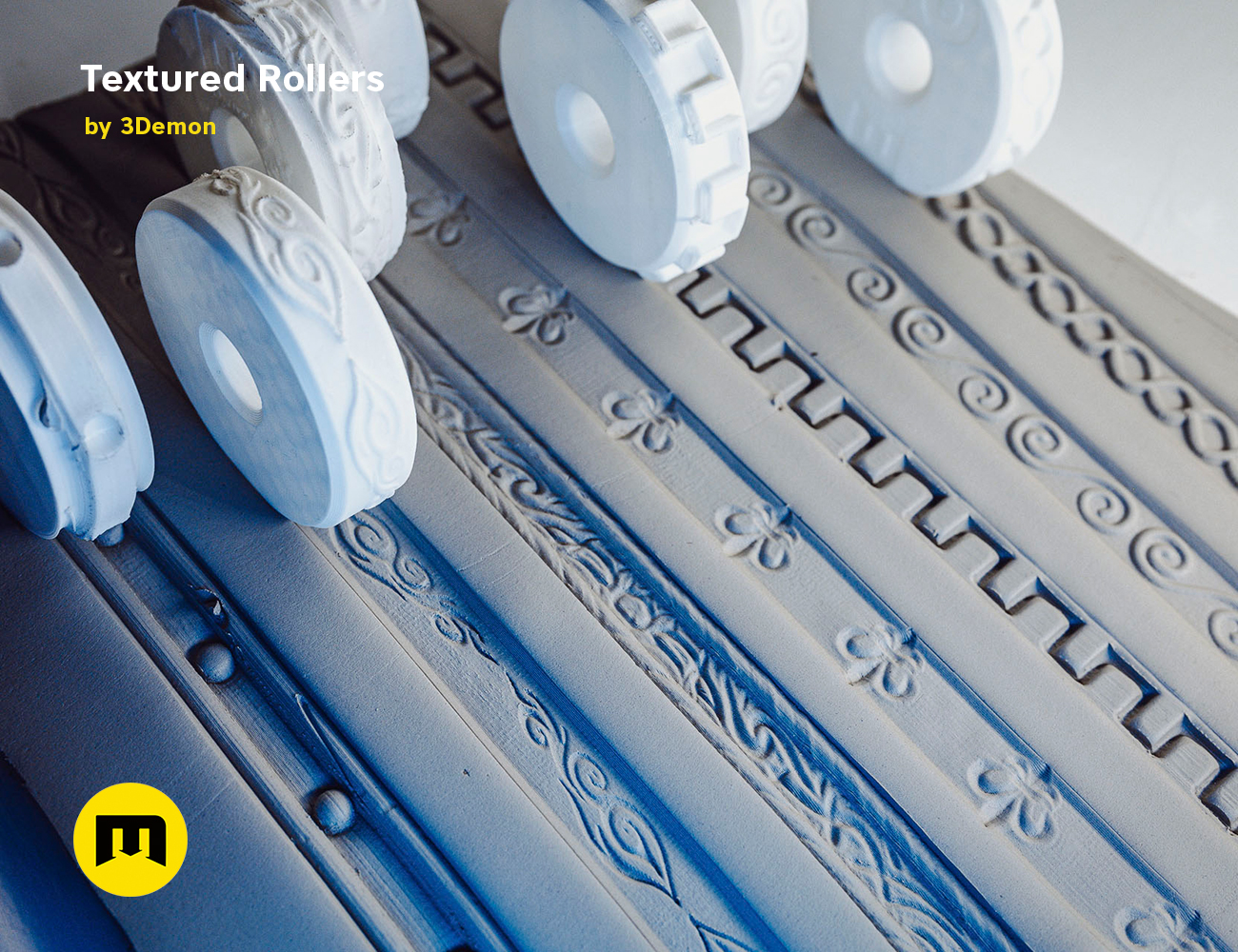 Stamp Wheels for Clay by 3Demon's Texture Rollers | Printables Store