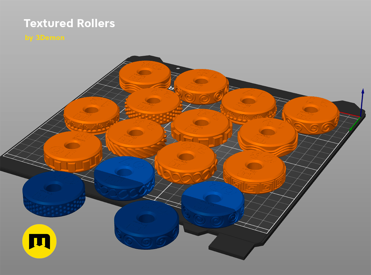 Stamp Wheels for Clay by 3Demon's Texture Rollers | Printables Store