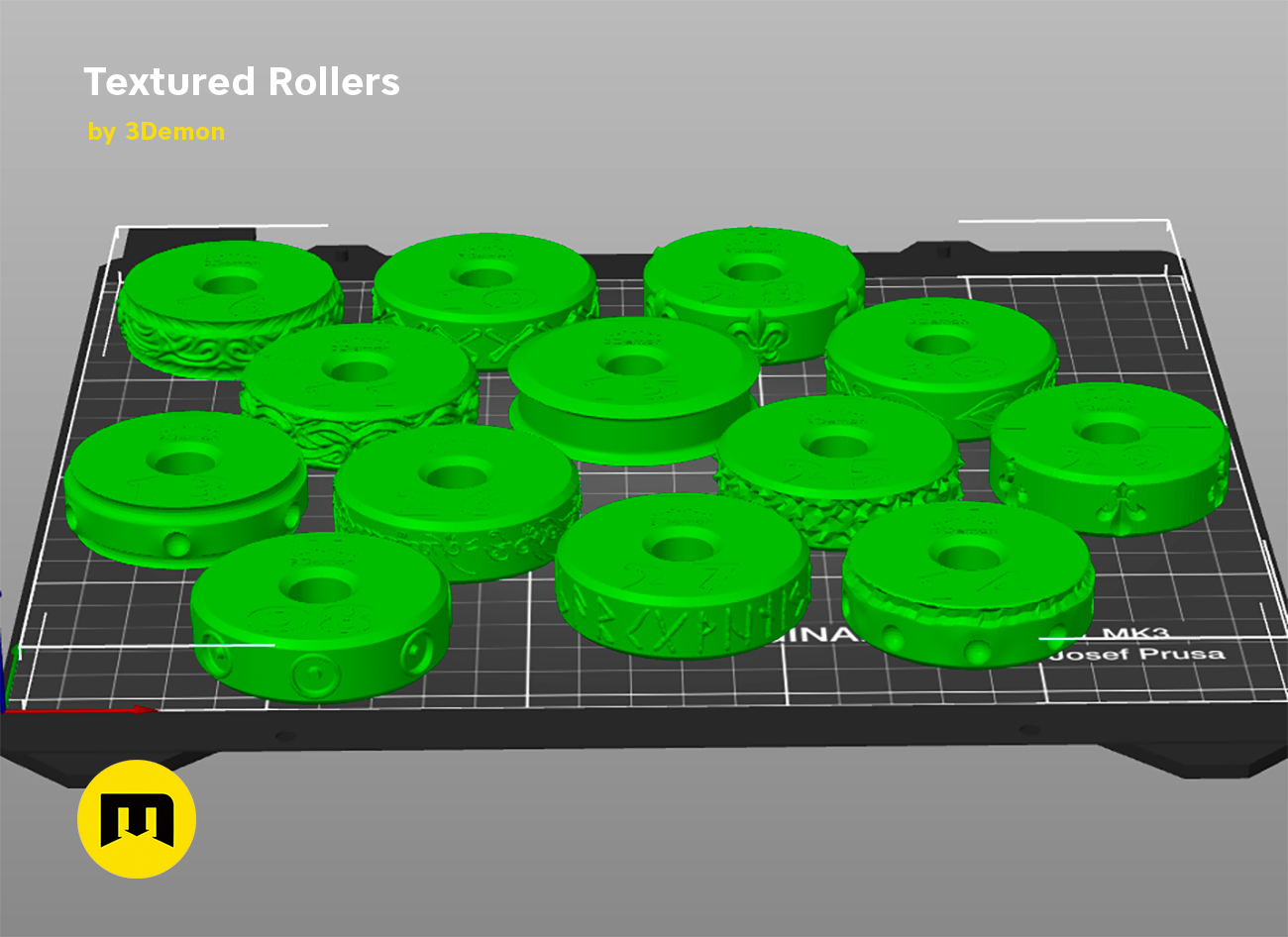 Stamp Wheels for Cosplay by 3Demon's Texture Rollers | Printables Store