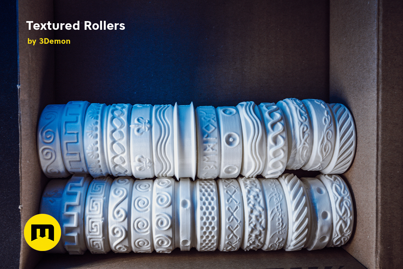 Stamp Wheels for Cosplay by 3Demon's Texture Rollers | Printables Store