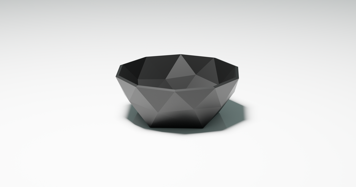 Modern Low Poly Bowl by Movses Movsesyan | Download free STL model ...