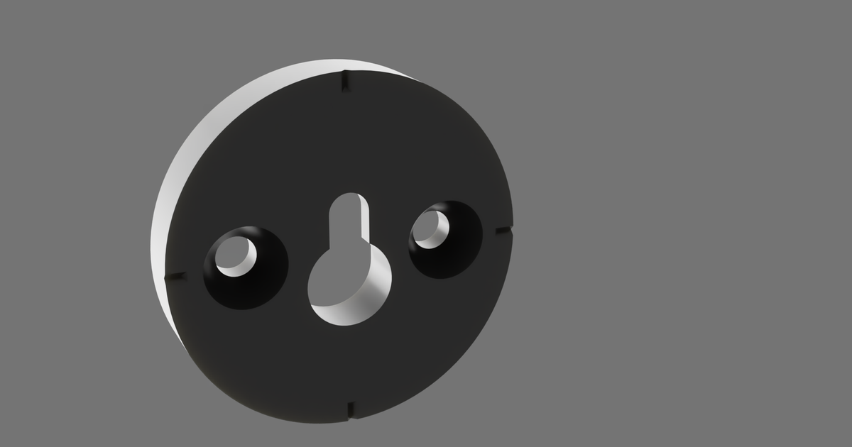 Keyhole hanger insert Ø35 by vestergaard_ | Download free STL model ...