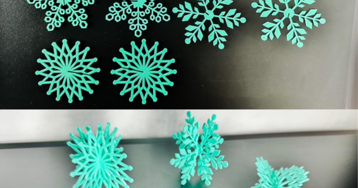 3D Snowflake SET 5 pack by Black Glovz | Download free STL model ...