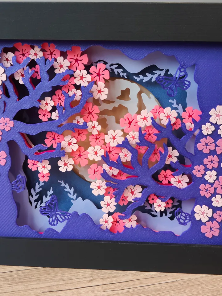 Sakura Shadow Box (A) by TheCraftyMaker | Download free STL model ...
