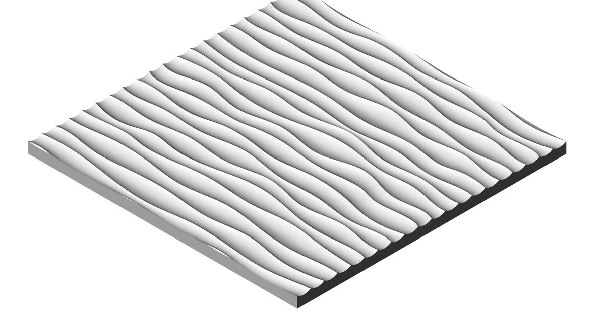 Wavy wall tile by William | Download free STL model | Printables.com