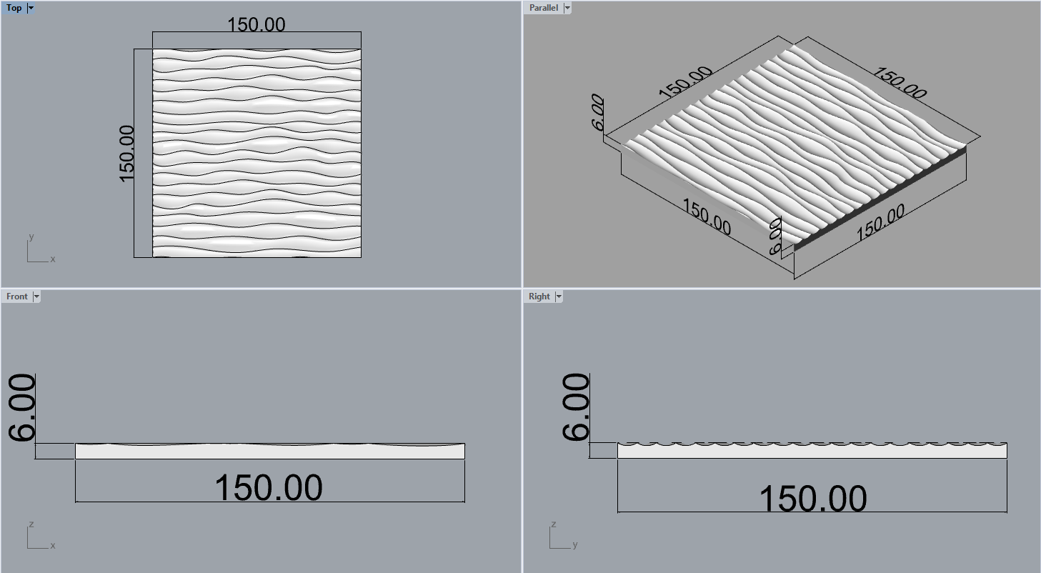 Wavy wall tile by William | Download free STL model | Printables.com