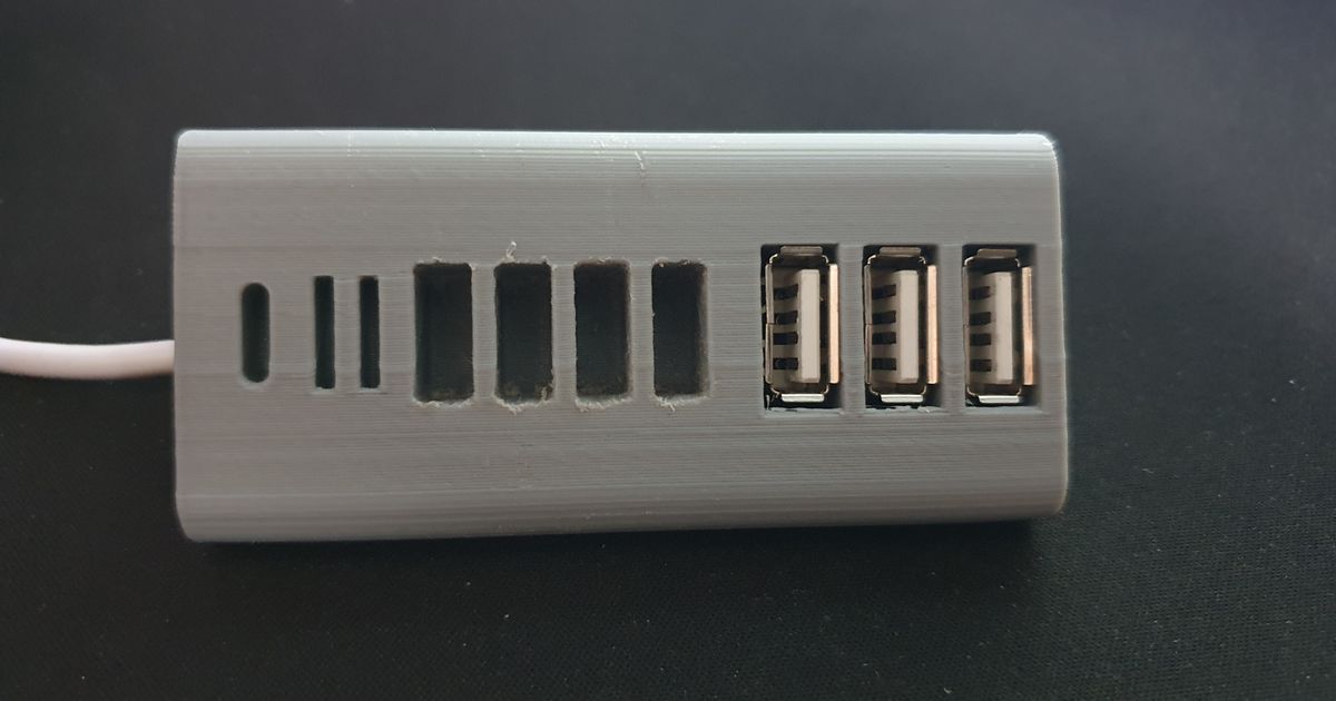 Hub usb con 3 slot by Giovanni Daniele | Download free STL model ...