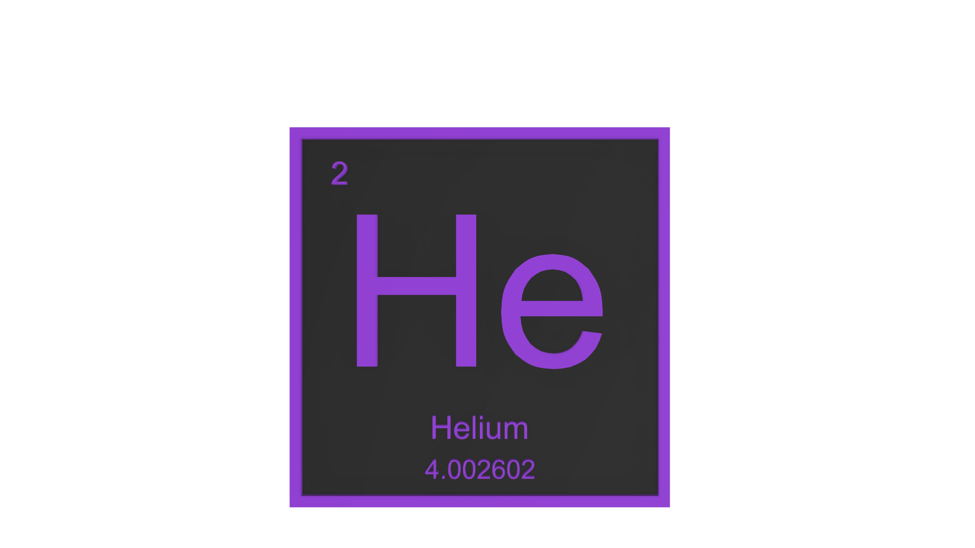 Periodensystem - 2.) Helium por Street Evolution | Descargar modelo STL ...