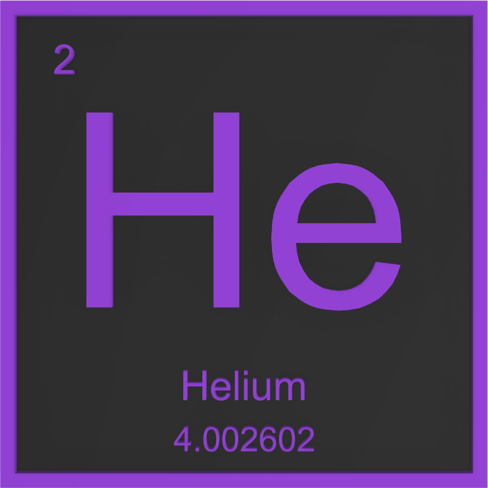 Periodensystem - 2.) Helium by Street Evolution | Download free STL ...