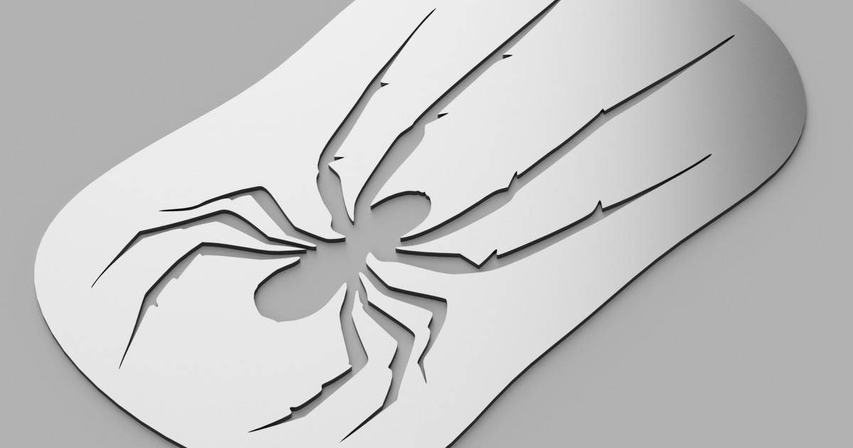 Spider stencil for airbrushing by Florin | Download free STL model ...