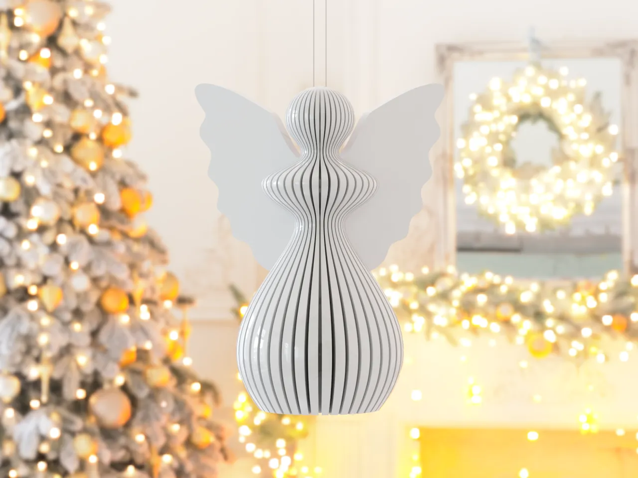 Christmas Angel (Hangable) by Sabre Design | Download free STL model ...