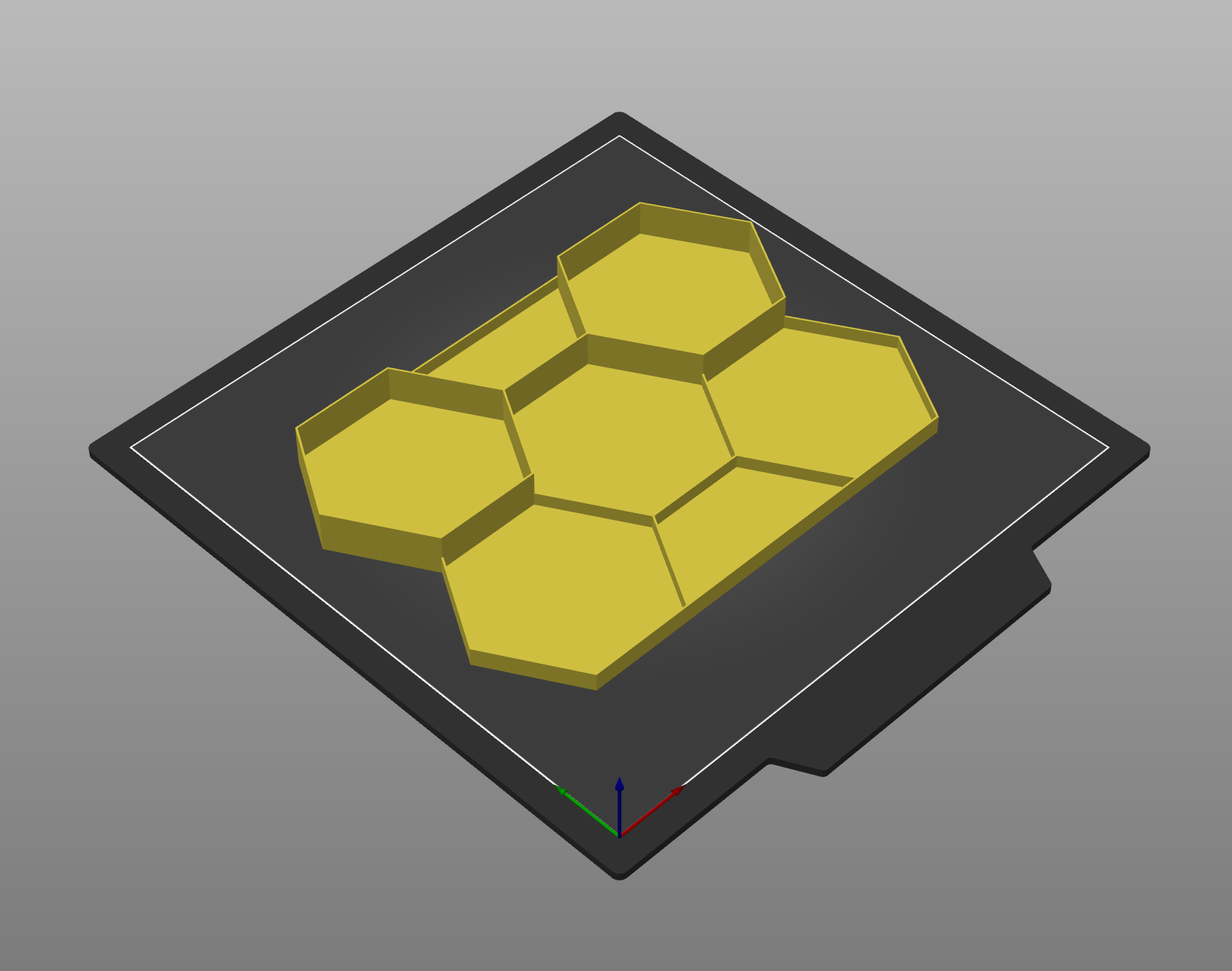 Thin Hexagon Desk Tray by janw | Download free STL model | Printables.com