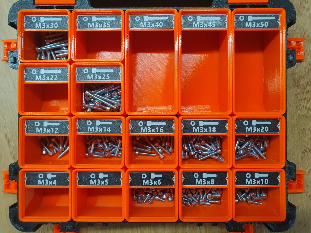 Screws labels for Gridfinity Bin by pejvl2000 | Download free STL model | Printables.com