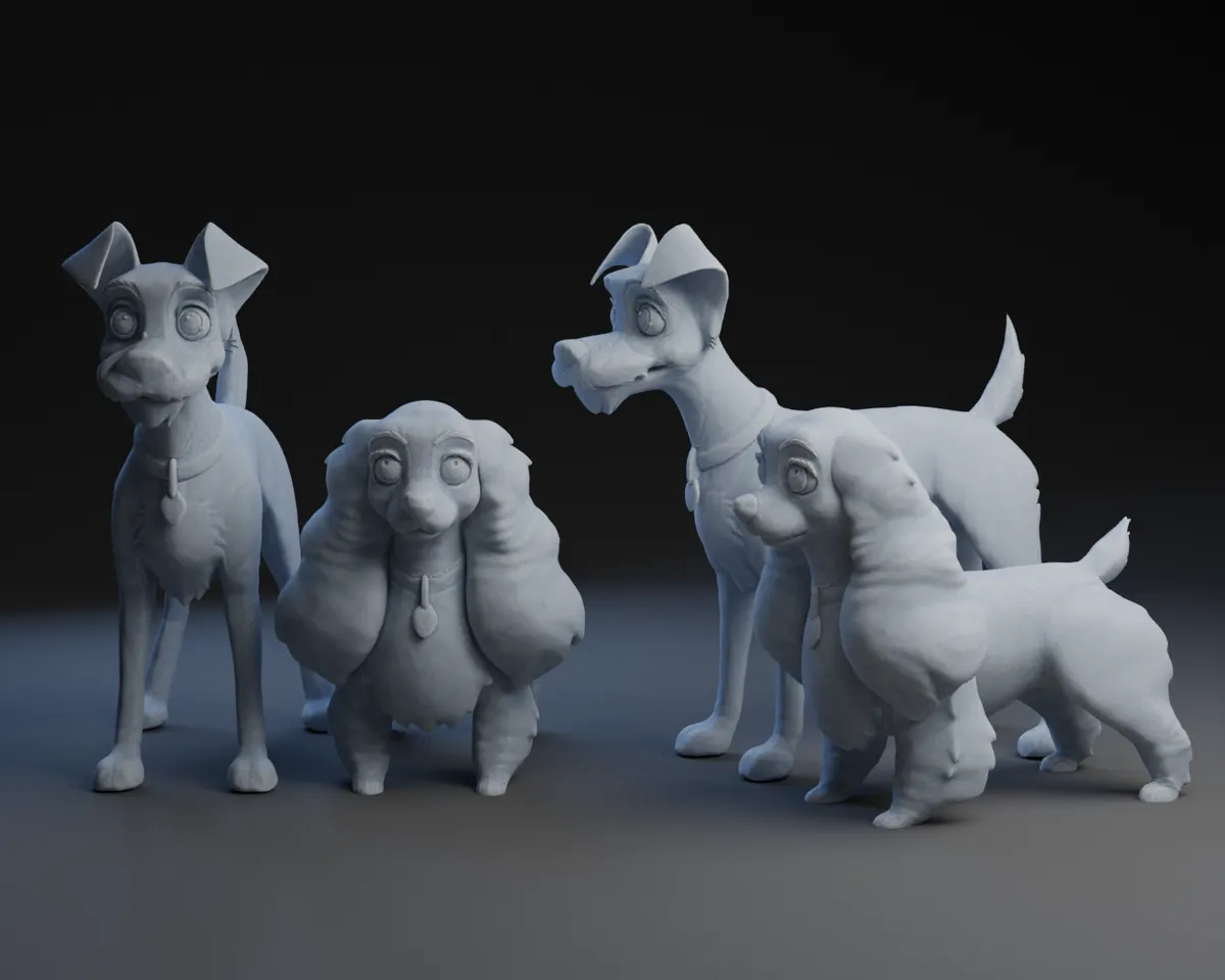 Lady and the Tramp by Peter Farell | Download free STL model ...